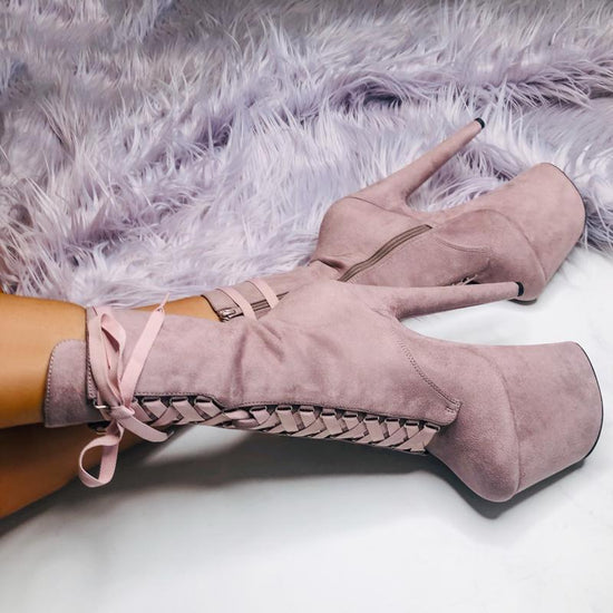 High Babydoll Lilac Mink - 8 INCH – Hella Heels AU
